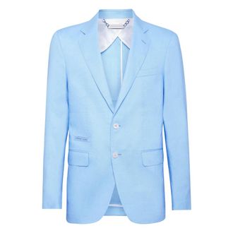 Philipp Plein Homme, Vestes, Bleu, Taille: L Blazer Coupe Standard