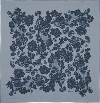 Kujten Grand bandana soie-cachemire imprim&eacute; - Grand Bandana Helia Lace