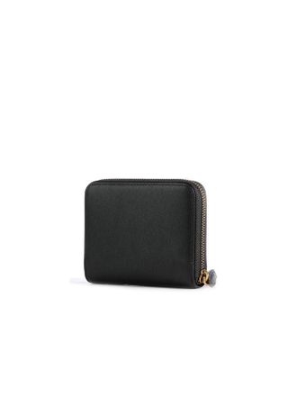 Pinko Sheep Leather Zip Around Wallet - Black