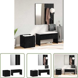 vidaXL vidaXL Spiegel - Flurm&ouml;bel-Set Wandmontiert mit Spiegel 5 pcs Holzwerkstoff