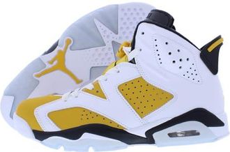 Nike Air Jordan 6 Retro Yellow Ochre (CT8529-170, blanc/noir/jaune ocre), Blanc/noir/ocre jaune, 41 EU