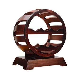 Generic Freistehender Weinst&auml;nder aus Holz, Rundes Weinregal, Im Vintage-Stil, Robust und Langlebig, Einfache Montage, f&uuml;r K&uuml;che, Esszimmer und Bar