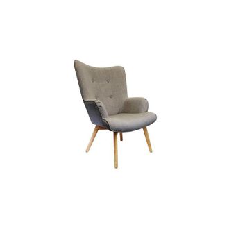 The Home Deco Factory The Home Deco Factory - Fauteuil relax Helsinki gris patchwork - H&eacute;v&eacute;a - Dimensions L. 67,5 x l. 70 x H. 99 cm - Hauteur dassise 41,5 cm - Confort