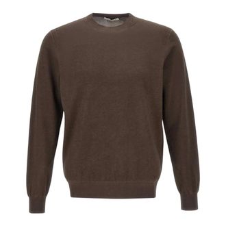 KANGRA Homme, Pulls, Brun, Taille: 3XL Pull en coton &agrave; col rond &agrave; manches longues