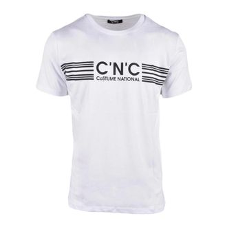 Costume National Baumwoll-T-Shirt mit einzigartigem Design - - Tops - Herren - Wei&szlig; - XL