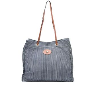 Celine Pre-owned Gestreifte Canvas Tote - - Pre-owned - Damen - Blau - ONE SIZE