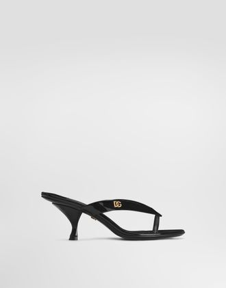Dolce & Gabbana Sandalo - Frau Sandalen Und Wedges Schwarz Leder 39.5