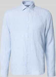 Seidensticker Regular Fit Business-Hemd aus Leinen mit Kentkragen
