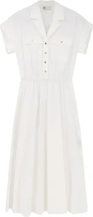 Tory Burch Femme, Robes, Blanc, Taille: 38 FR Cotton Poplin Shirtdress