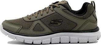 Skechers Track Scloric, Basket Homme, Vert (Olbk), 42.5 EU