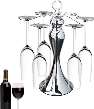 Generic Weinglasregal-Organizer - Stielglashalter Aus Eisendraht, Tischaufbewahrungsst&auml;nder Aus | Weingl&auml;serhalter F&uuml;r K&uuml;che, Esszimmer, Bar-Einrichtung | Cha