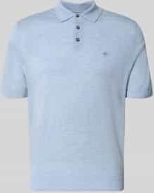 Fynch-Hatton Regular Fit Poloshirt aus reiner Baumwolle in Strick-Optik