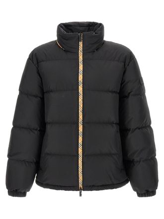 Burberry Check Down Jacket - Black