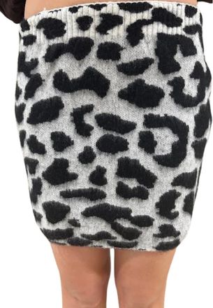 Akep Femme, Jupes, Multicolore, Taille: 38 FR Jacquard Mini Skirt