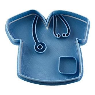 Cuticuter Shirt Doctor Ausstecher, Blau, 8 x 7 x 1,5 cm