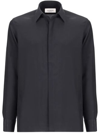 Laneus chemise en crêpe de chine - Noir