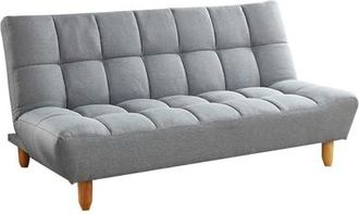 Vente-Unique Canap&eacute; 3 Places Convertible clic clac en Tissu Gris Esteban