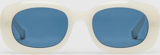 Stella McCartney Chunky Oval Sunglasses, Woman, Milky white