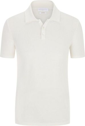 Daniele Fiesoli Unifarbenes Strick-Poloshirt in Reiskornstrickmuster in