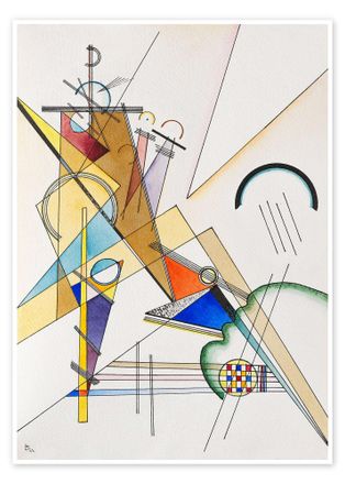 Posterlounge Gewebe Poster von Wassily Kandinsky 30 x 40 cm Bunt Wandbilder Wanddeko