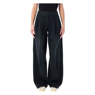 Golden Goose Femme, Pantalons, Noir, Taille: 36 FR Flavia Wide Leg Pantalons