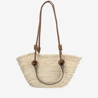 Filippo Catarzi Womens Shoulder Straw Bag Natural