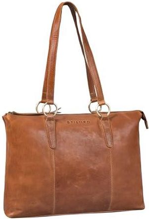 STILORD Pelin Sac à Main Cabas Femmes en Cuir Véritable - Grand Fourre-Tout à Bandoulière Besace Shopper pour Travail et Ordinateur 16 Pouces