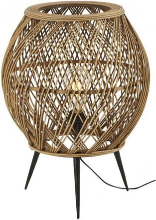 Athezza Lampe &agrave; poser naturelle en bambou et m&eacute;tal Roma