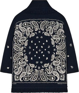 Alanui Embroidered Wool Cardigan - Navy