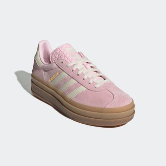 adidas Sneaker ADIDAS ORIGINALS GAZELLE BOLD, Damen, Gr. 36, wei&szlig; (clear pink, cream wei&szlig;, gold metallic), Leder, Synthetik, Schuhe Sneaker, Topseller
