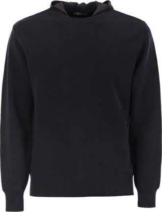 Herno Homme, Sweatshirts et sweats &agrave; capuche, Bleu, Taille: 3XL Knitted Sweat &agrave; capuche