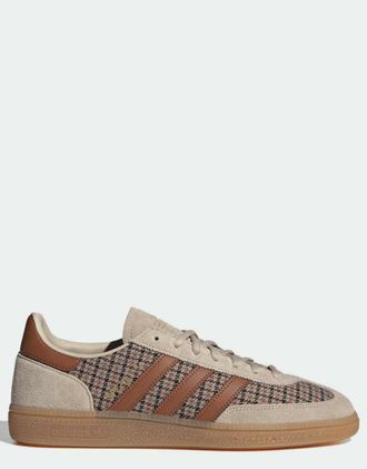 adidas Originals chaussures Handball Spezial &agrave; carreaux marron et beige avec semelle gomme-Neutre
