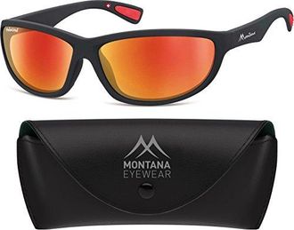 Montana SP312C Lunettes de Soleil, Noir/Rouge, 63 Unisex