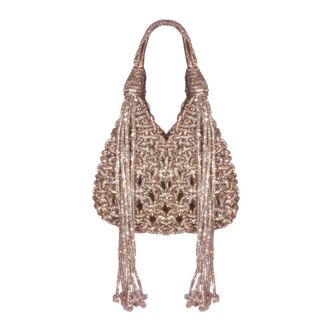 Hibourama Bags Femme, Sacs, Rose, Taille: ONE Size Crystal Woven Bag