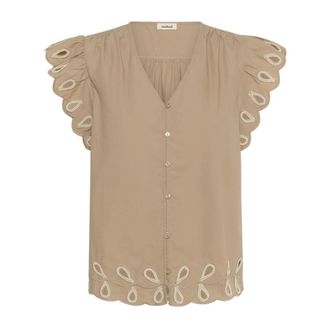 Soaked In Luxury Bluse - - Blouses & Shirts - Damen - Beige - S