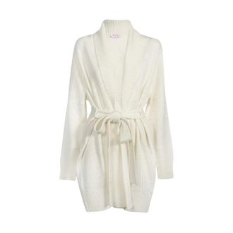 Pucci Luxuri&ouml;ser Cashmere Cardigan mit Tailleng&uuml;rtel - - Knitwear - Damen - Wei&szlig; - M
