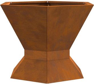 vidaXL Feuerstelle Braun 50 x 50 x 40 cm Stahl vidaXL