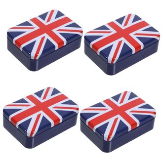 Garneck 4Er-Box f&uuml;r S&uuml;&szlig;igkeiten Bonbonschachtel aus Wei&szlig;blech wiederverwendbare S&uuml;&szlig;igkeitenbox Metallbox Bonbonbeh&auml;lter Goodie-Boxen kleine Keksdose Feiertags