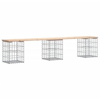 vidaXL Vidaxl - Banc de jardin design de gabion 203x31x42 cm bois massif de pin