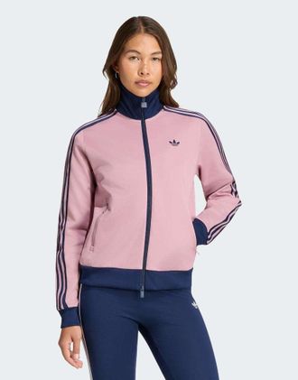 adidas Originals haut de surv&ecirc;tement classique en mauve magique / bleu indigo nuit-VIOLET