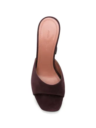 Amina Muaddi Lupita Mule - Burgundy