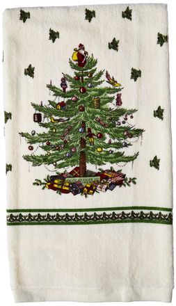 Spode Weihnachtsbaum-Küche Christmas Tree Collection Elfenbeinfarbene Tischwäsche, Polyester, Elfenbein, 102 x 60 (Set of 1)