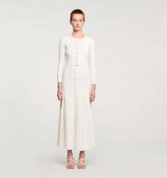 Sandro Cardigan court en maille côtelée