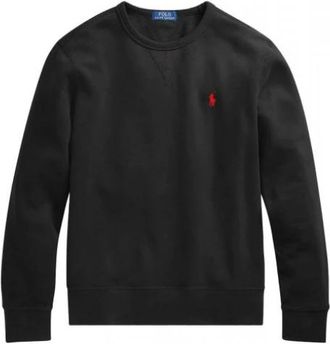 Ralph Lauren Homme, Sweatshirts et sweats &agrave; capuche, Noir, Taille: M SweaT-shirt en molleton &agrave; col rond