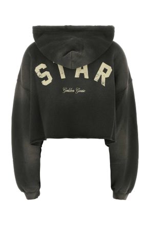 Golden Goose Womens Slate Cotton Sweatshirt Charcoal Exterior: Felpe Sweater