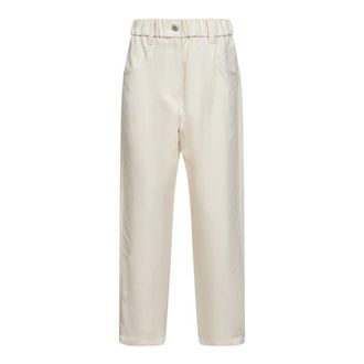 Brunello Cucinelli Fluid Twill Baggy Hose - - Trousers - Damen - Beige - M