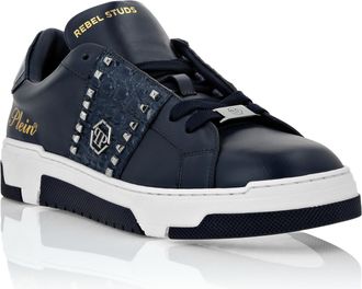 Philipp Plein Low Top Sneakers Mix Strass Cocco