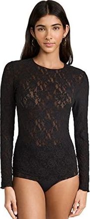 Hanky Panky Hanky Panky Signature Long Sleeve T-shirt en Dentelle &agrave; Manches Longues pour Femme, Haut &Eacute;l&egrave;gant et Confortable, Non Doubl&eacute;s