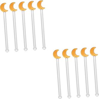 BESTONZON 10stücke Teiliges Glas-rührstäbchen Für Cocktails Wiederverwendbare Und Handliche Mix-Sticks Für Bar Restaurant Kaffee Und Milchtee Für Getränke-Liebh