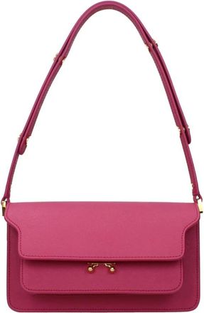 Marni Femme, Sacs, Rose, Taille: ONE Size Sac bandouli&egrave;re en cuir